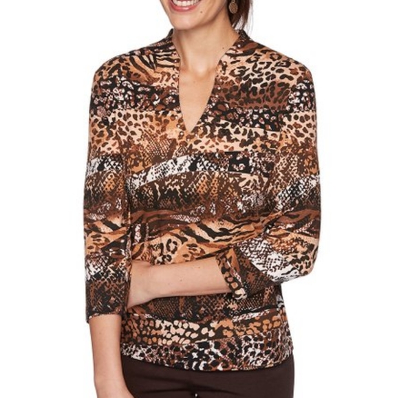 Ruby Rd. | Tops | Ruby Rd Animal Print Top | Poshmark